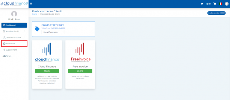 Richiesta contatto telefonico - Guida Online | Cloud Finance