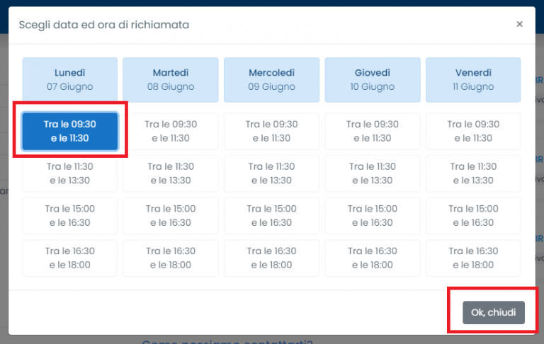 Richiesta contatto telefonico - Guida Online | Cloud Finance