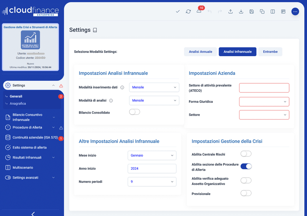 Analisi e report automatici - Guida Online | Cloud Finance